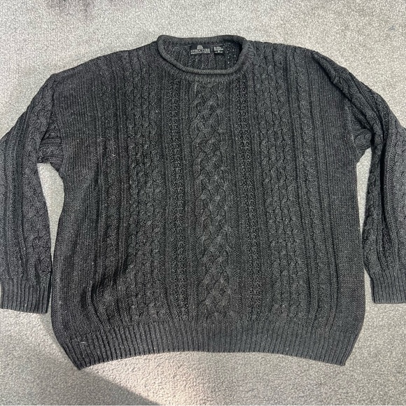 Structure | Sweaters | Vintage Structure Sweater Adult Xl Gray 9s Cable ...